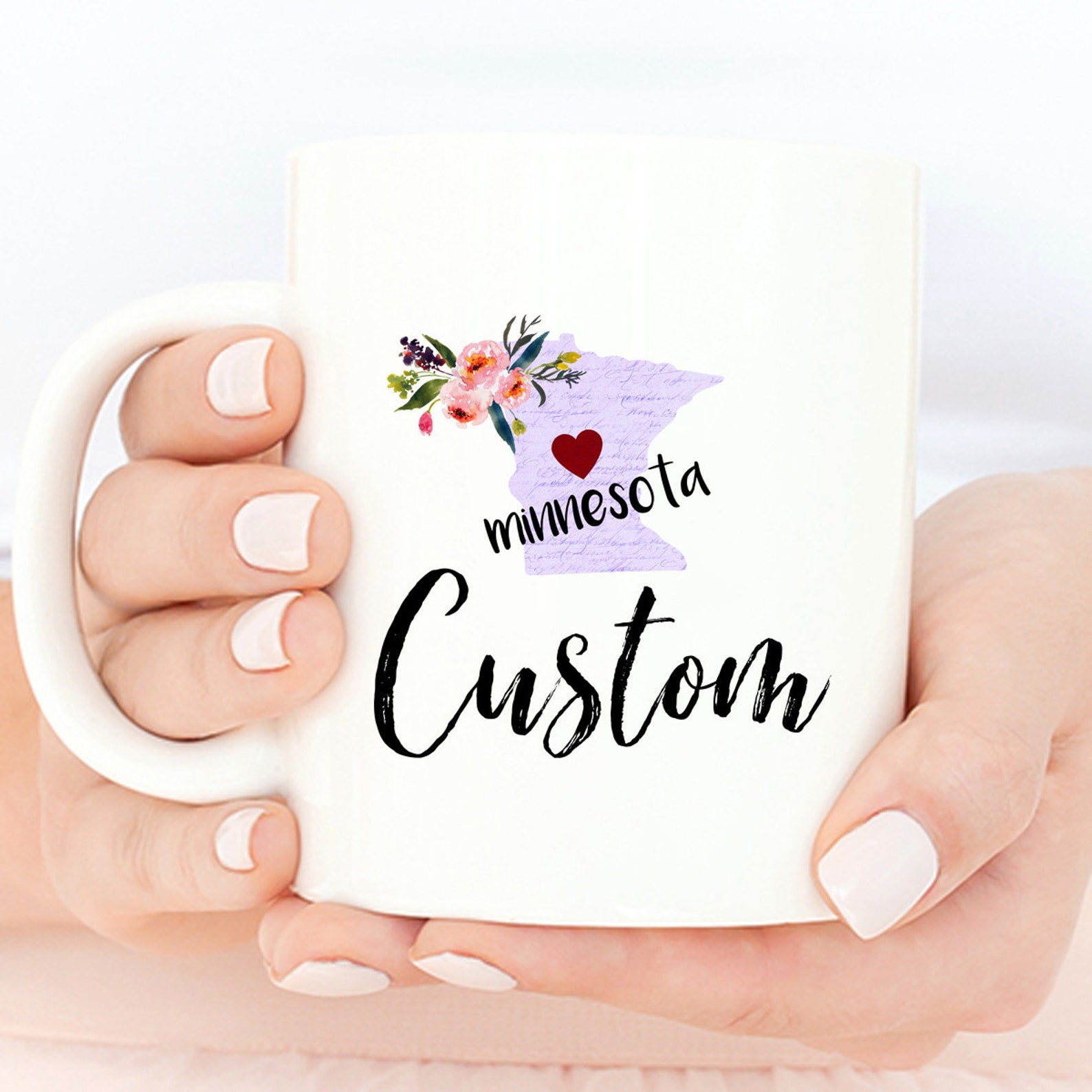 State of Minnesota Coffee Mug Home State Custom State Mug - Etsy