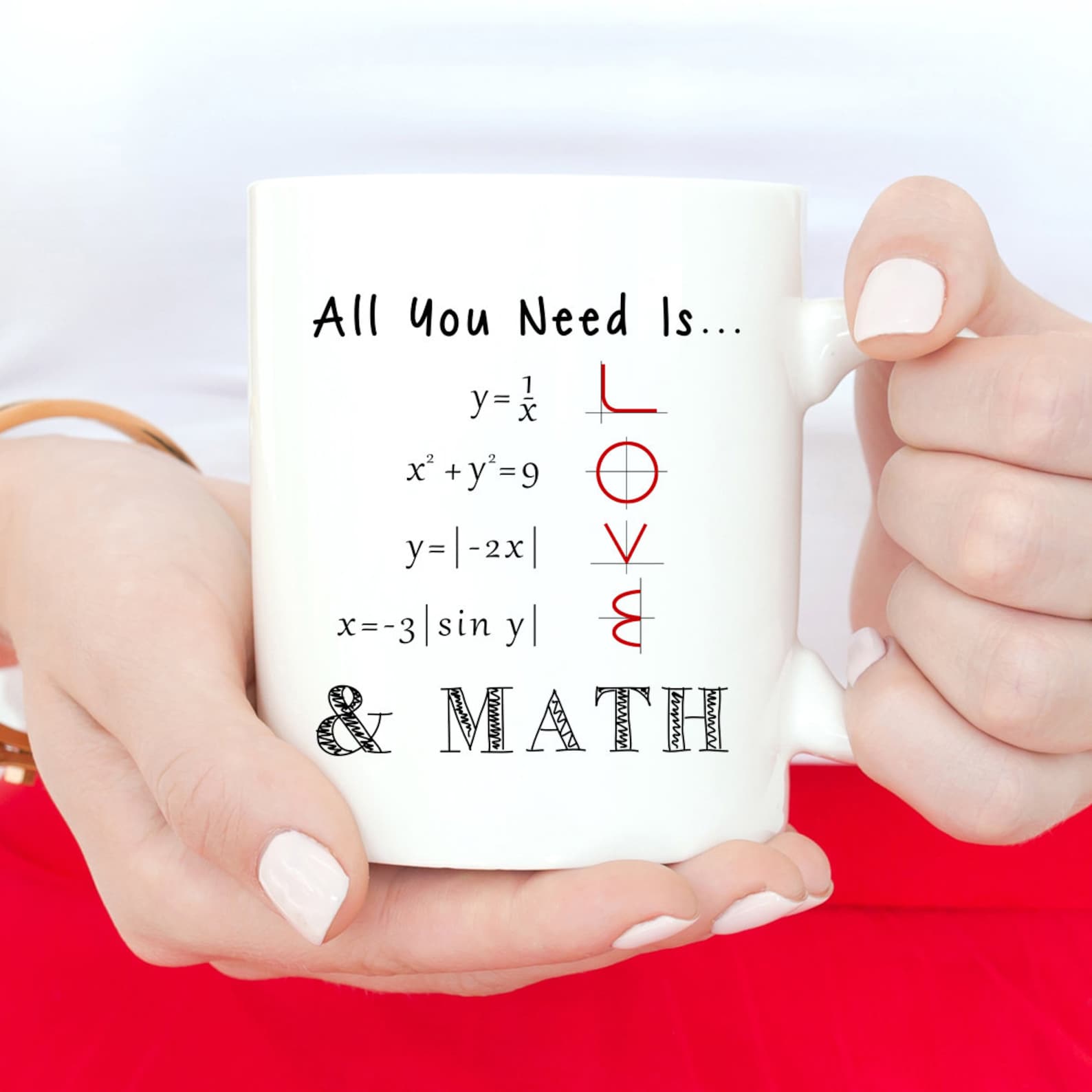 Math Coffee Mug All You Need is Love Maths Mug Math | Etsy