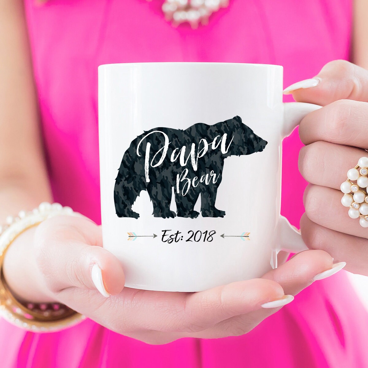 New Papa Bear Mug Mug Papa Bear Papa Bear Mug New Dad Papa - Etsy