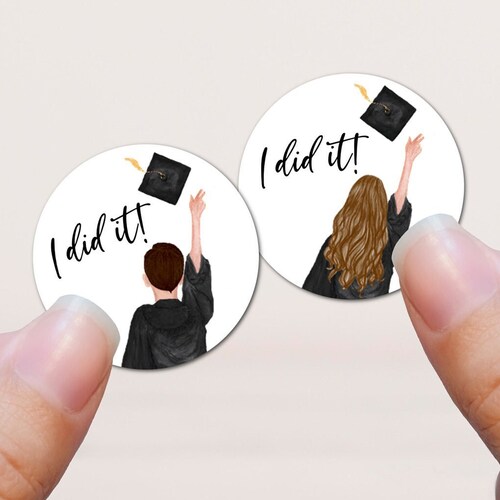 Graduation Stickers for Announcements Party Favor Tags | Etsy