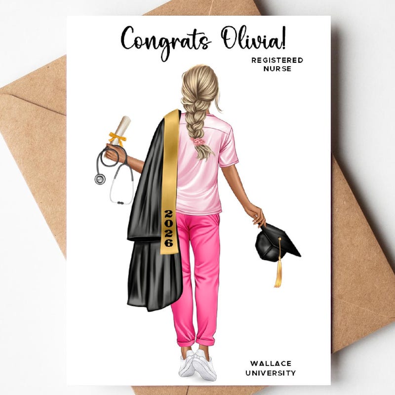 Graduation Nursing Bsn Card - Etsy