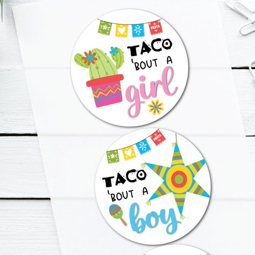 Taco Fiesta Gender Reveal Signs Cactus Wives' Tales | Etsy