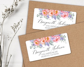 Purple Return Address Labels | Etsy