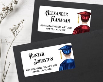 Graduation Return Address Labels, Graduation Announcement Mailing Label ...
