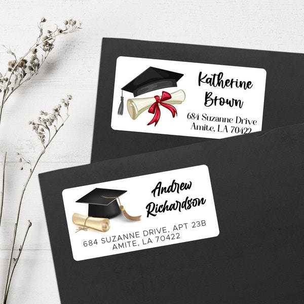 Graduation Address and Return Address Labels - Etsy