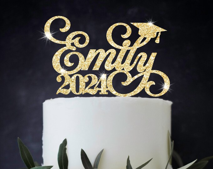 Class of 2024 Cake Topper, Graduation Decor, Senior 2024 Cake Topper ...