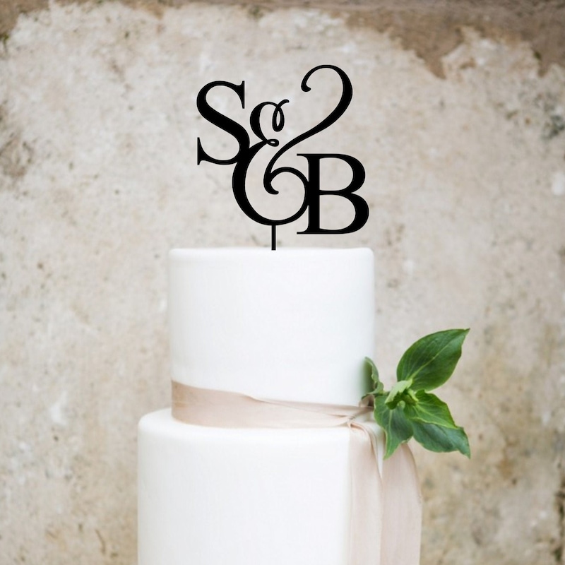 Monogram Cake Topper - Etsy