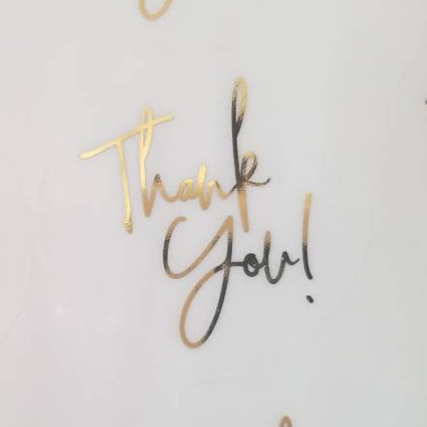 Clear Thank You Stickers - Etsy