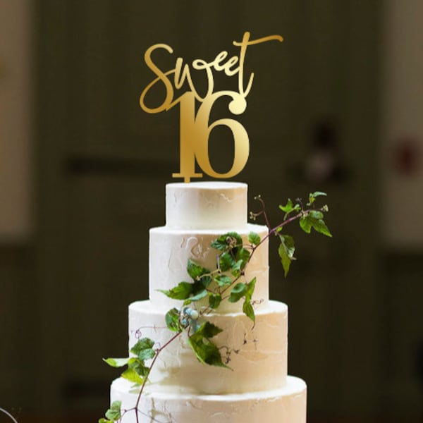 16 Cake Topper - Etsy