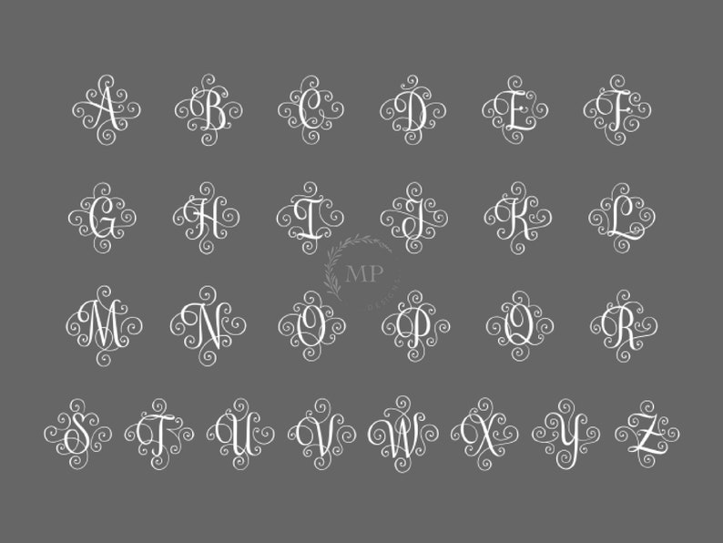 Monogram Labels for Envelopes Gold Foil Monogram Stickers - Etsy