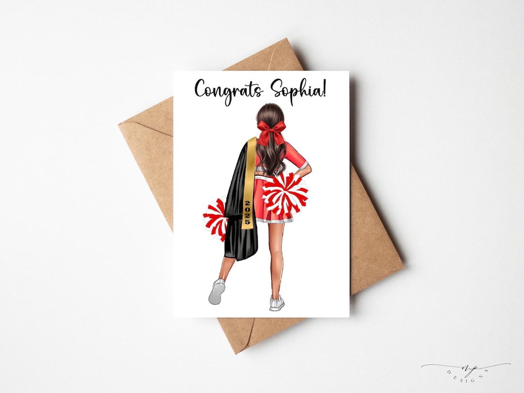 Cheerleader Senior 2026 Card: Graduation Greeting (5x7) - Etsy