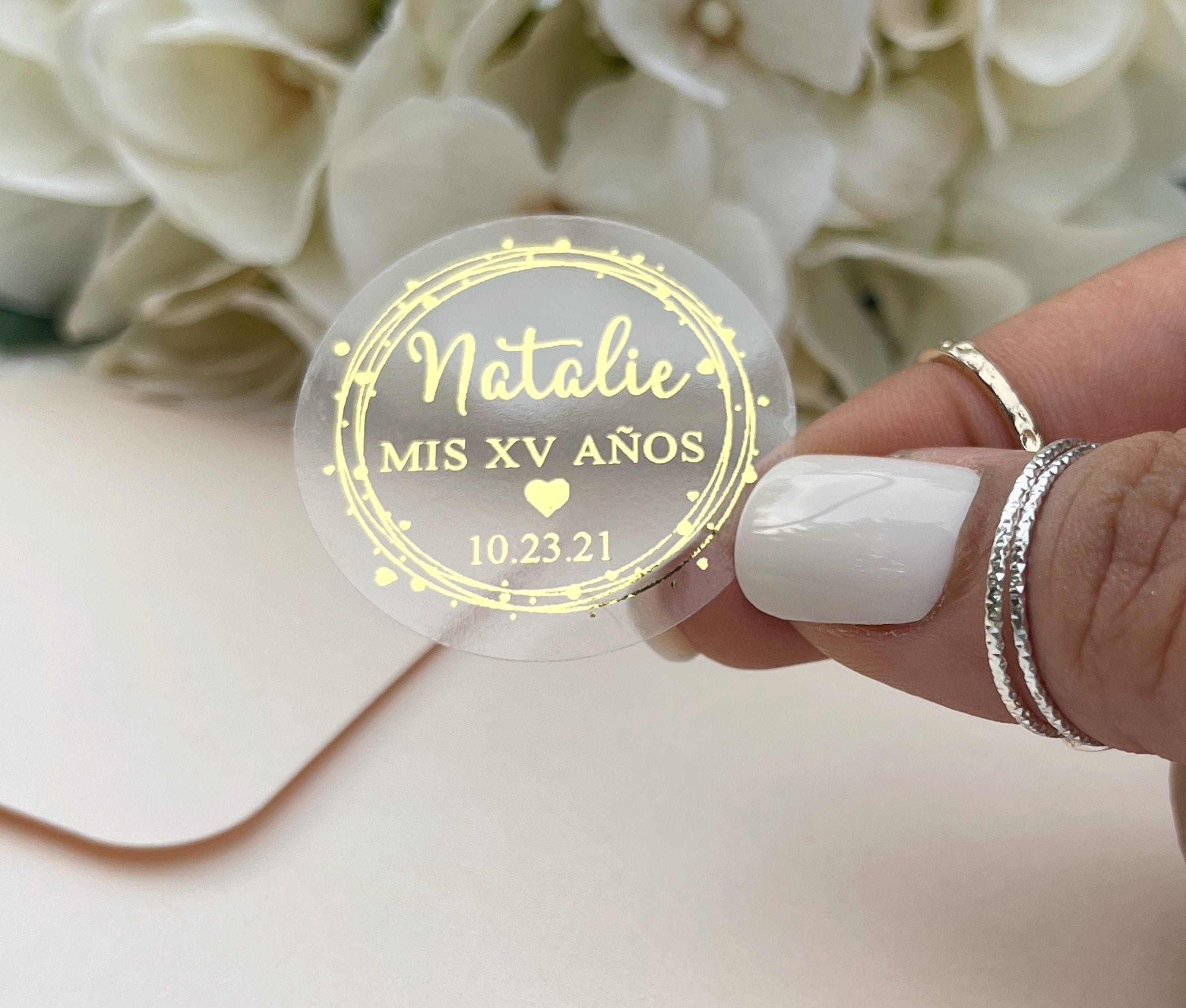 Mis XV Años stickers Mi quinceañera labels stickers para | Etsy