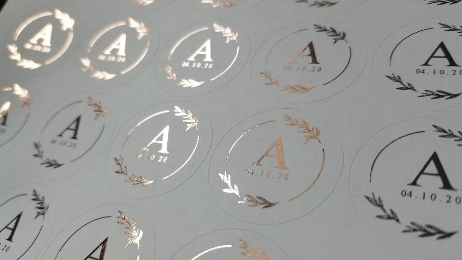 Modern Gold Foil Envelope Seal Gold Foil Monogram Sticker | Etsy