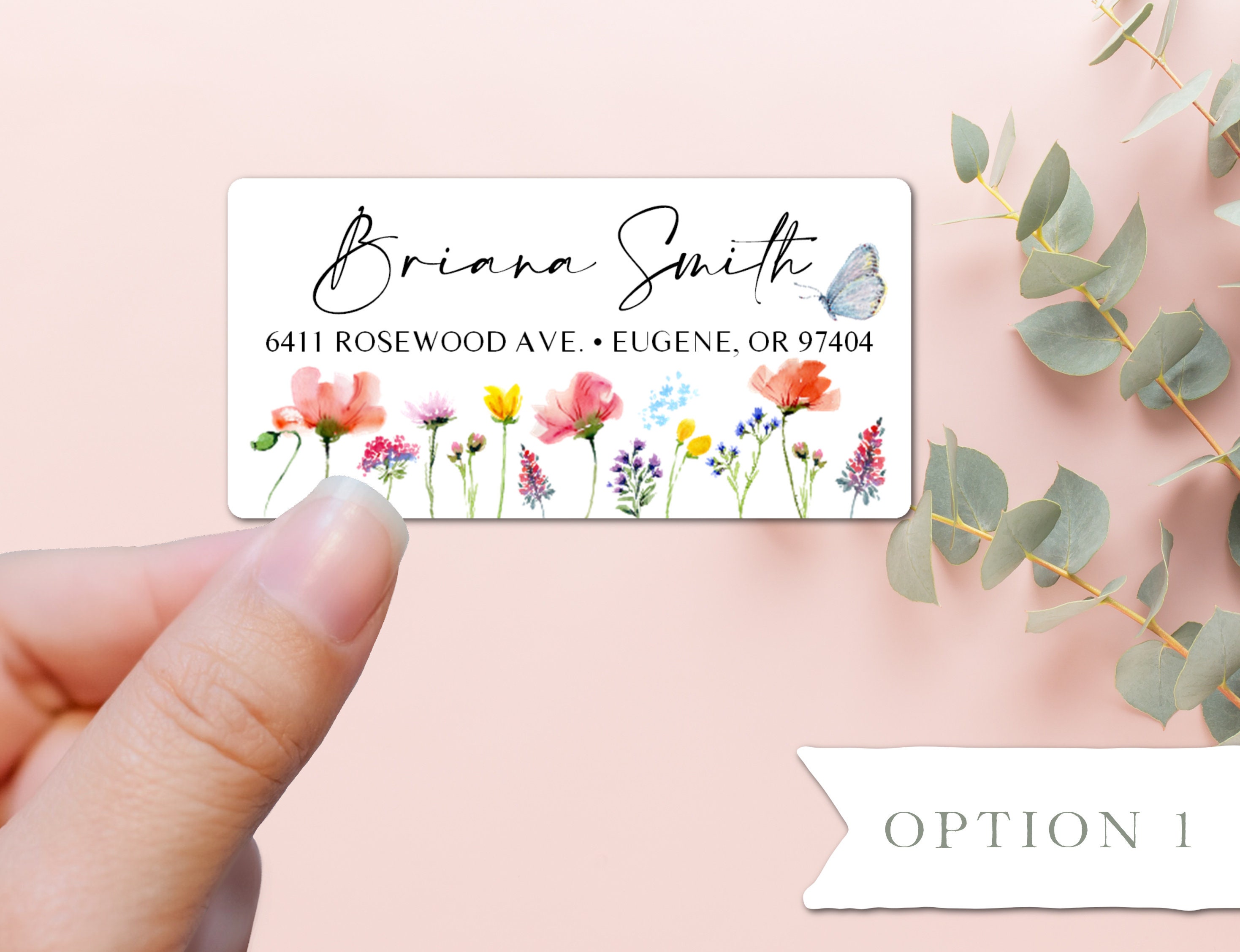 Wild Flowers Address Labels Floral Address Labels Puppies - Etsy