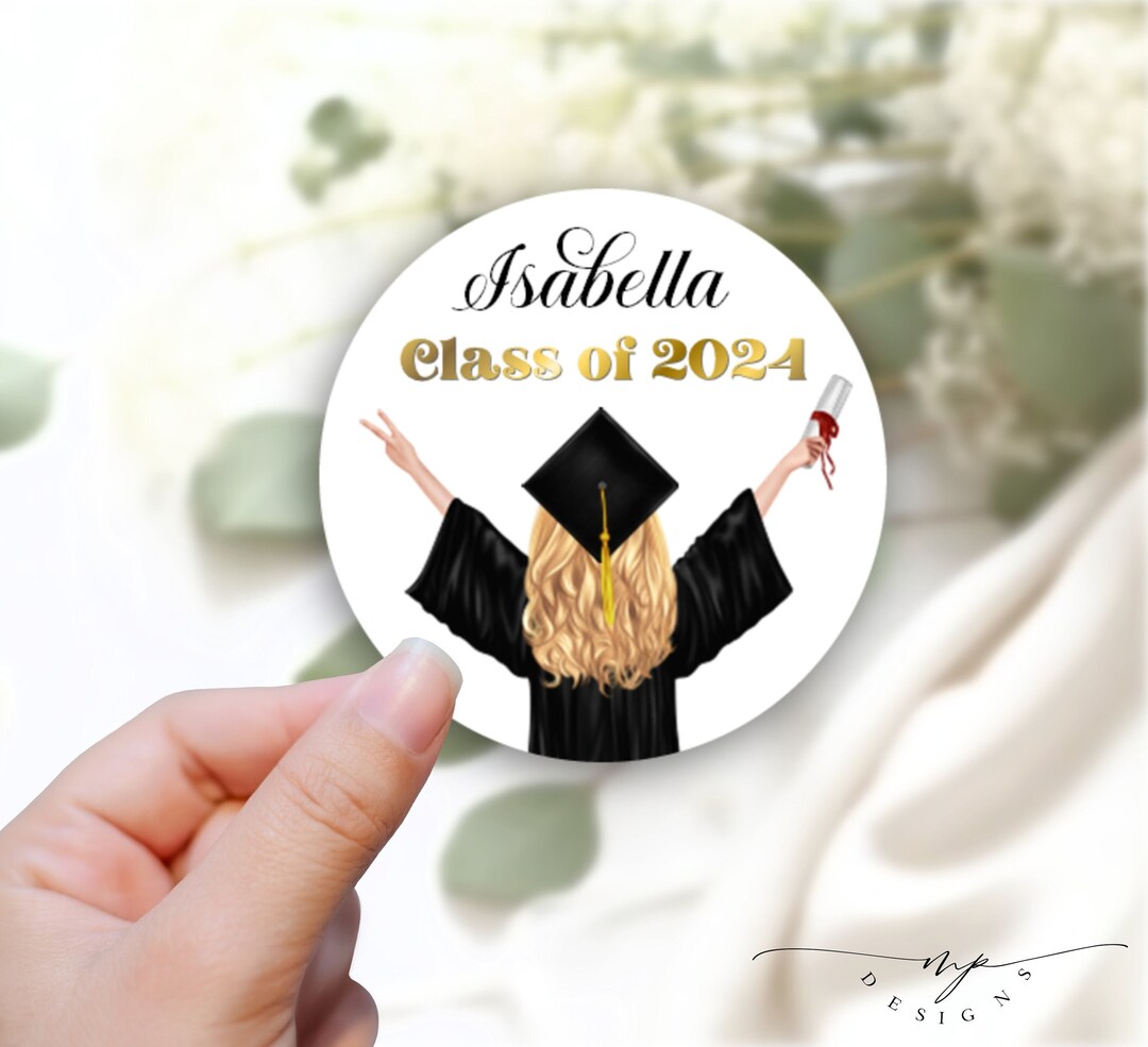 Custom Stickers for 2024 Graduation, Party Favors, Graduation ...