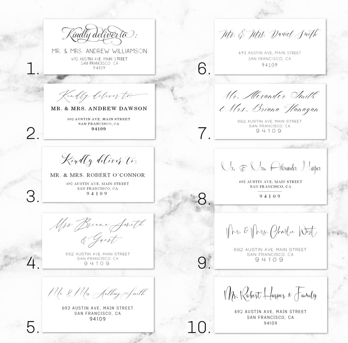 Guests Address Labels Recipients Address Labels Mailing | Etsy