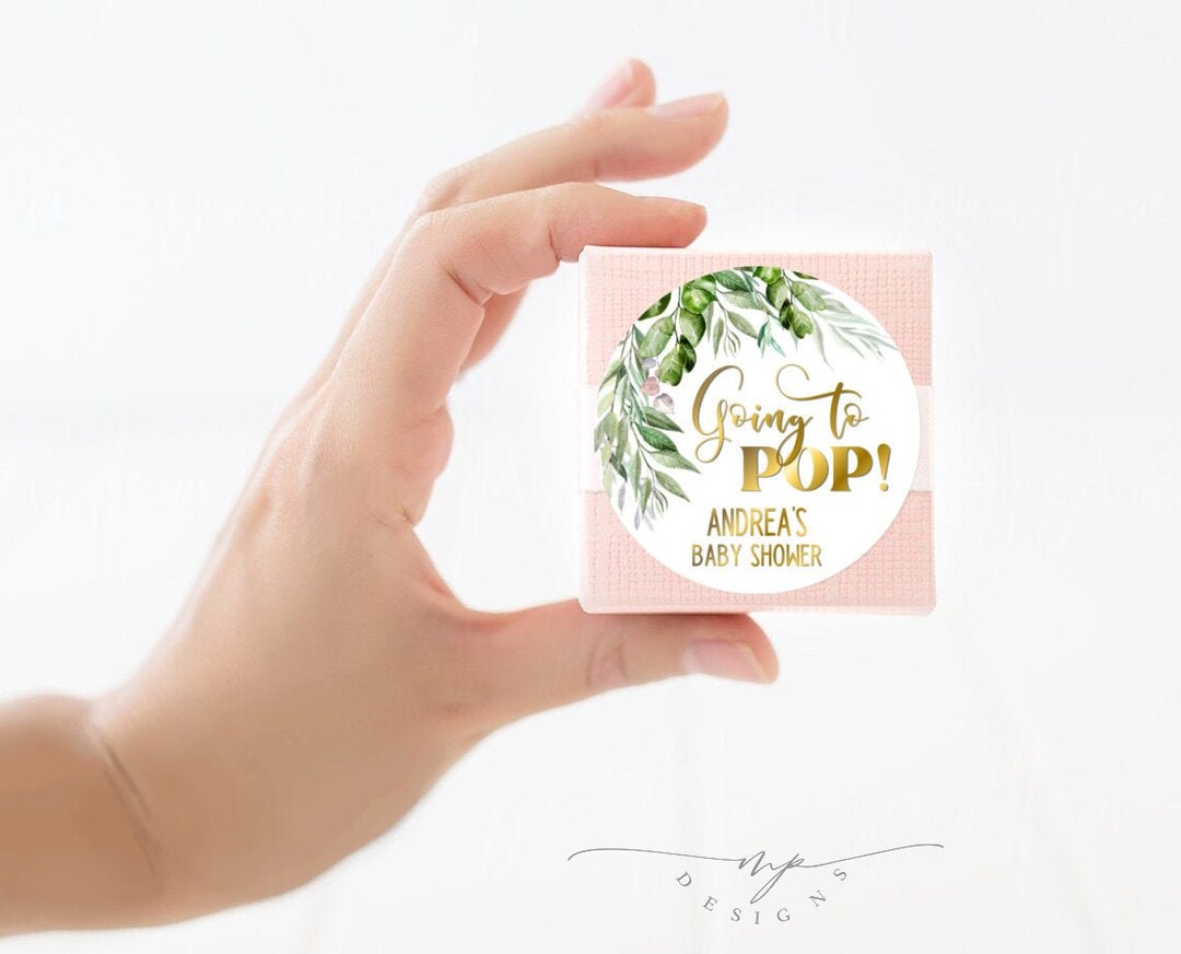 Going to Pop Stickers, Ready to Pop Labels, Baby Shower Thank You ...