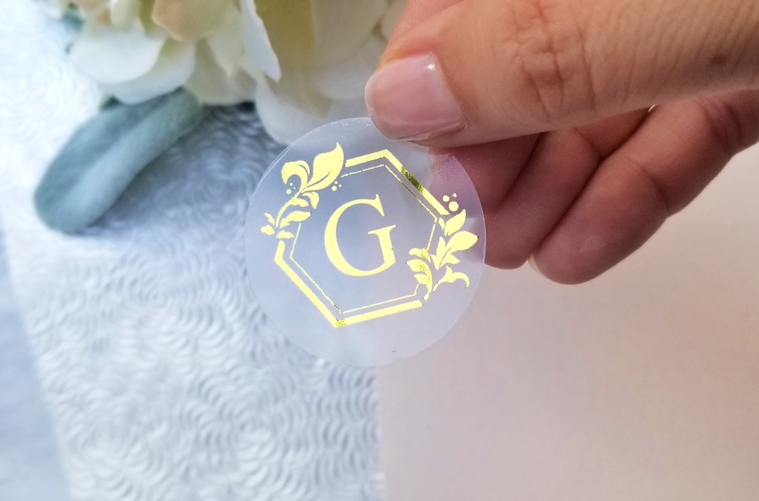 Initial Stickers for Personal Mail • Geometric Frame Monogram ...