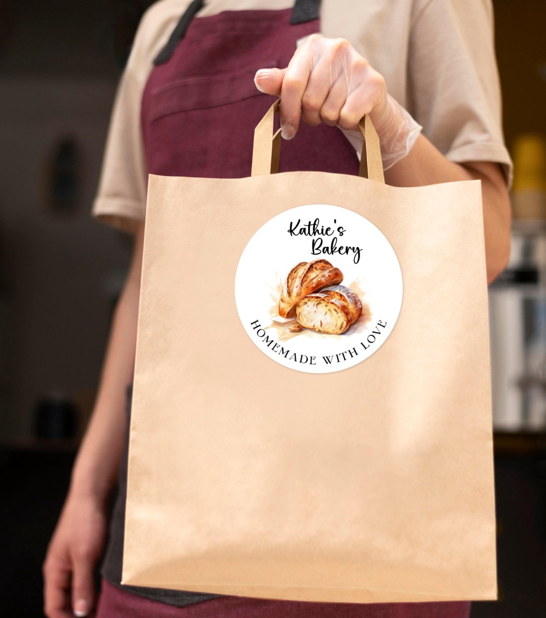 Custom Bakery Stickers: Sourdough Bread Labels, Business Stationery - Etsy
