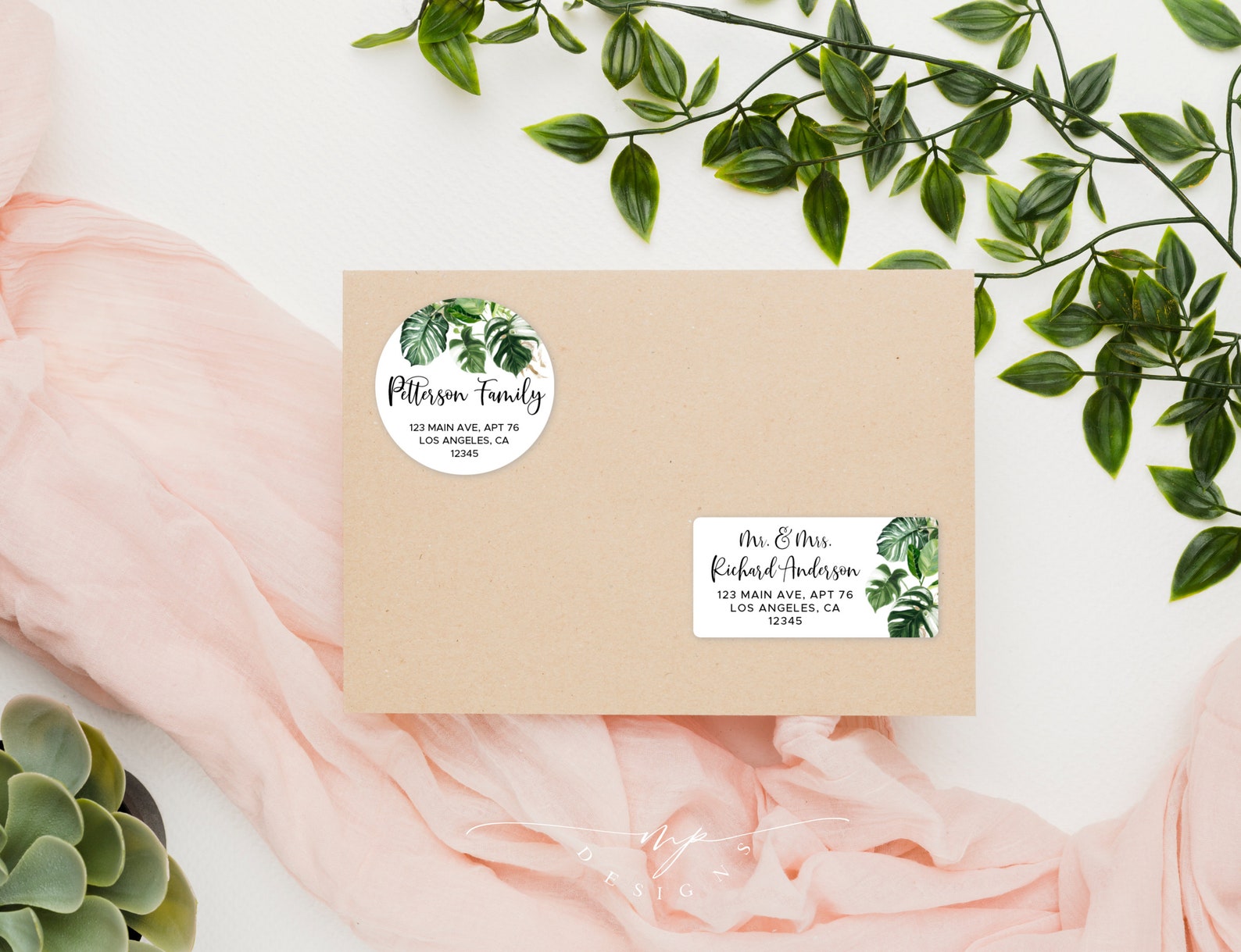 Guest Address Labels With Matching Return Address Labels Sets - Etsy