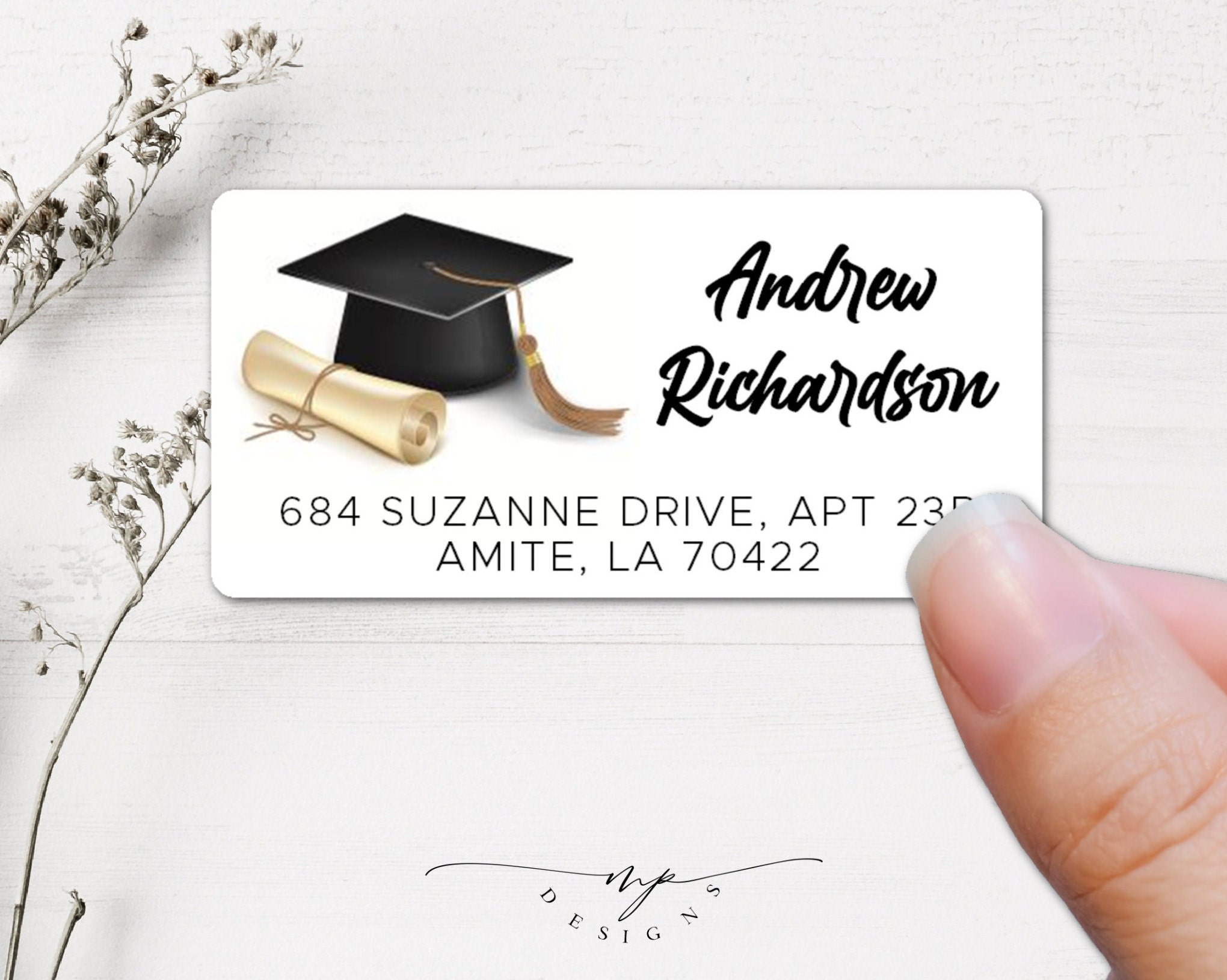 Graduation Return Labels Not Licensed Graduation Return Address