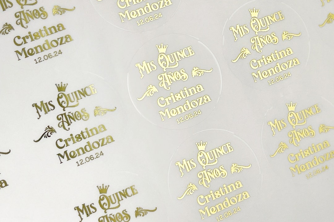 Mis Quince Años Stickers With Crown, Quinceñera Stickers for ...