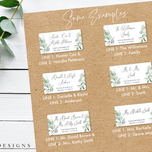 Guest Address Labels With Matching Return Address Labels, Sets of ...