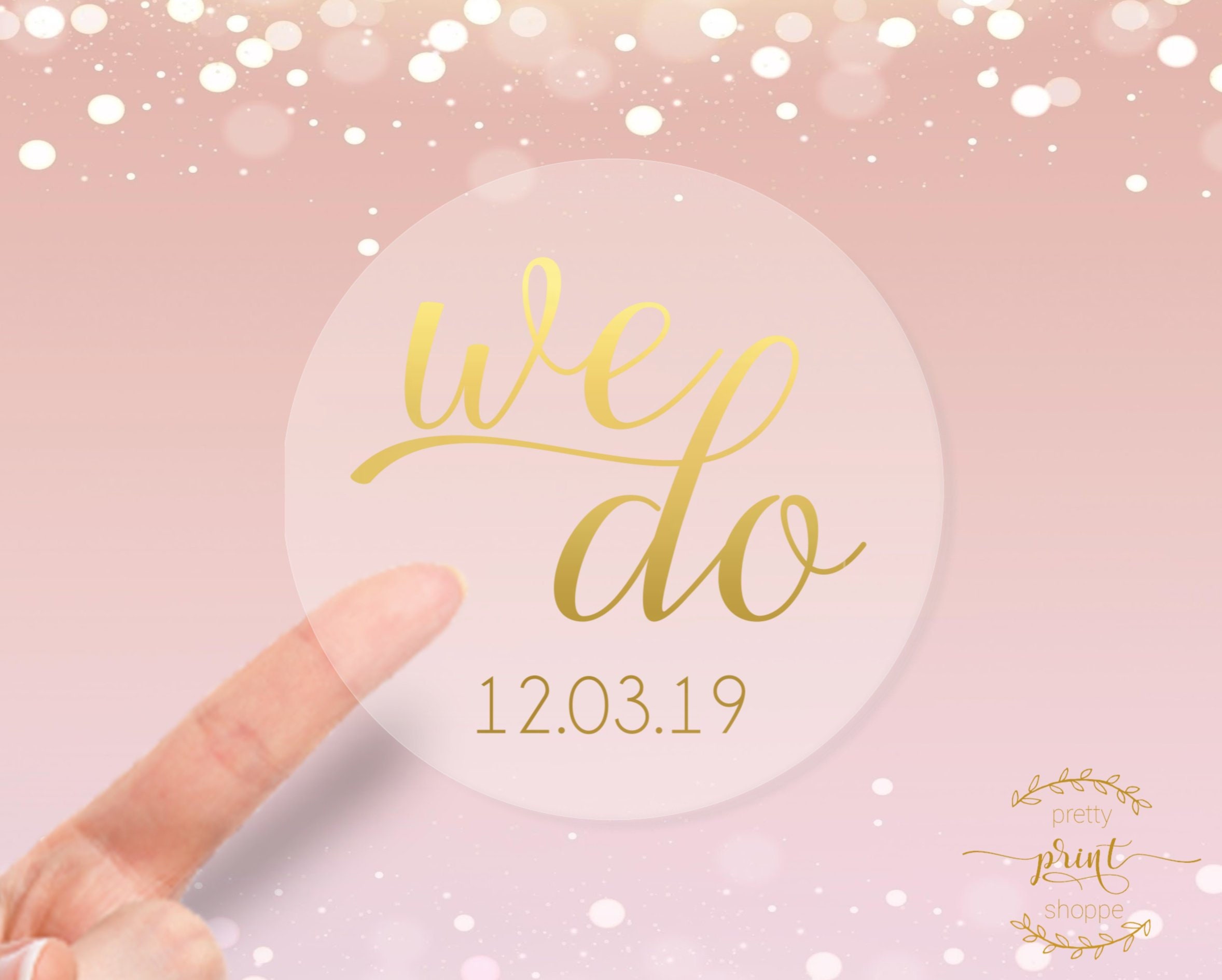 Gold Foil Sticker Gold Foil Seal for Envelope We Do Sticker | Etsy