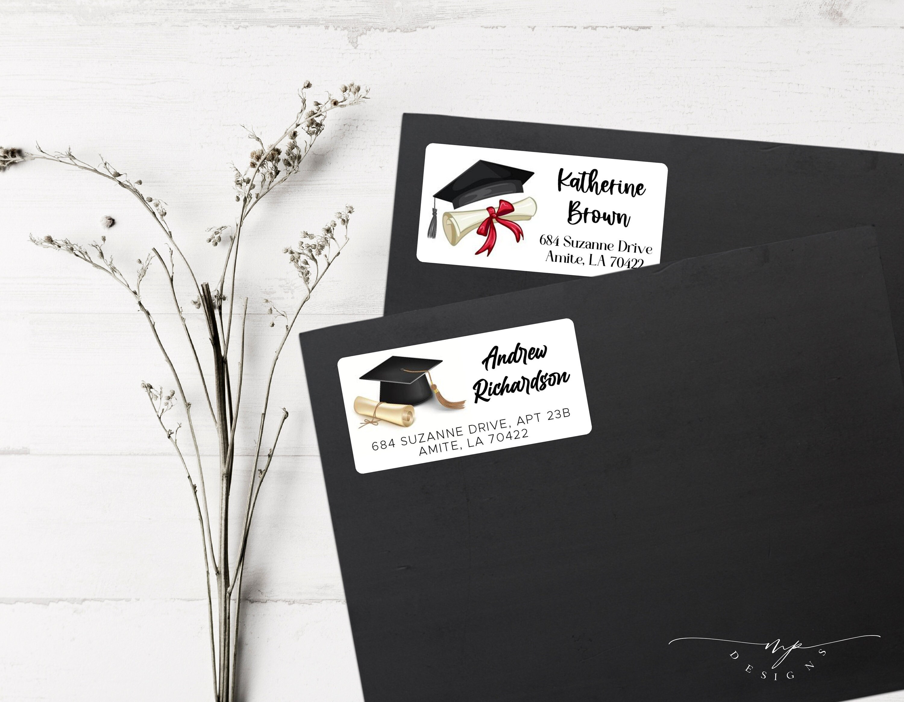 Graduation Return Labels Not Licensed Graduation Return Address