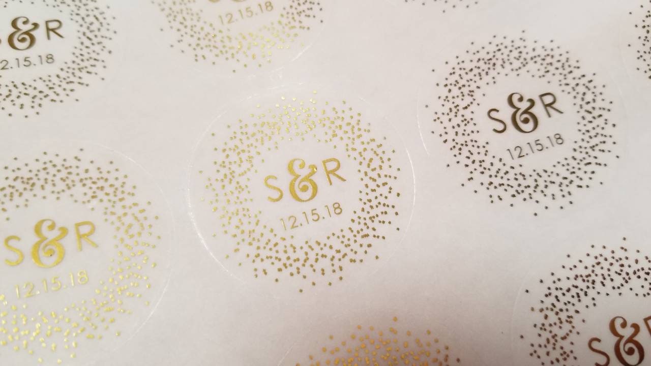 Gold Foil Sticker Gold Foil Seal for Envelope Gold Foil | Etsy