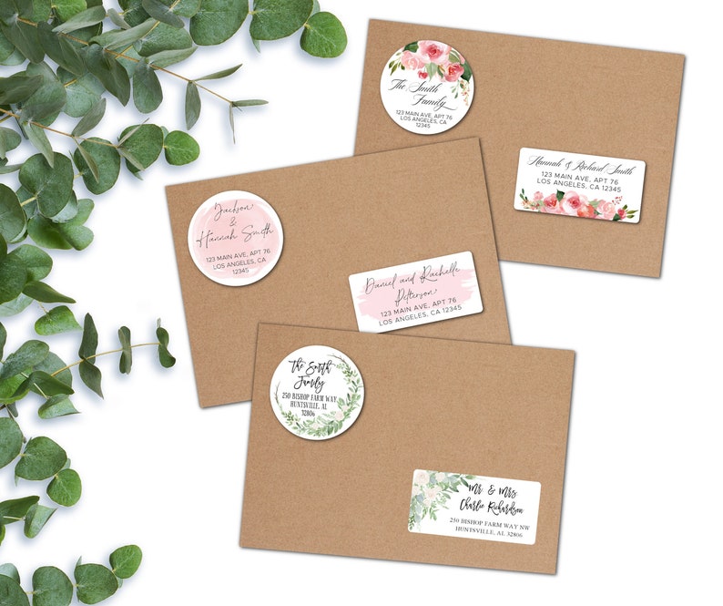 Guest Address Labels With Matching Return Address Labels Sets - Etsy