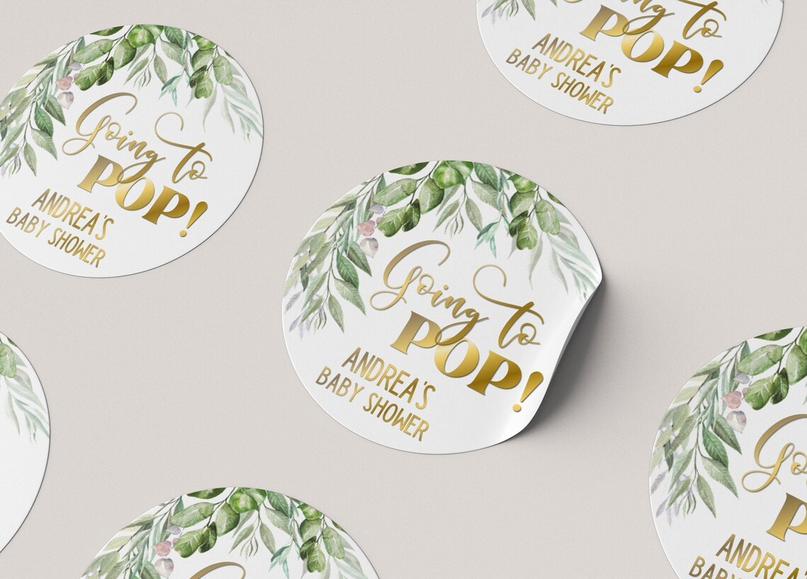 Going to Pop Stickers Ready to Pop Labels Baby Shower Thank - Etsy