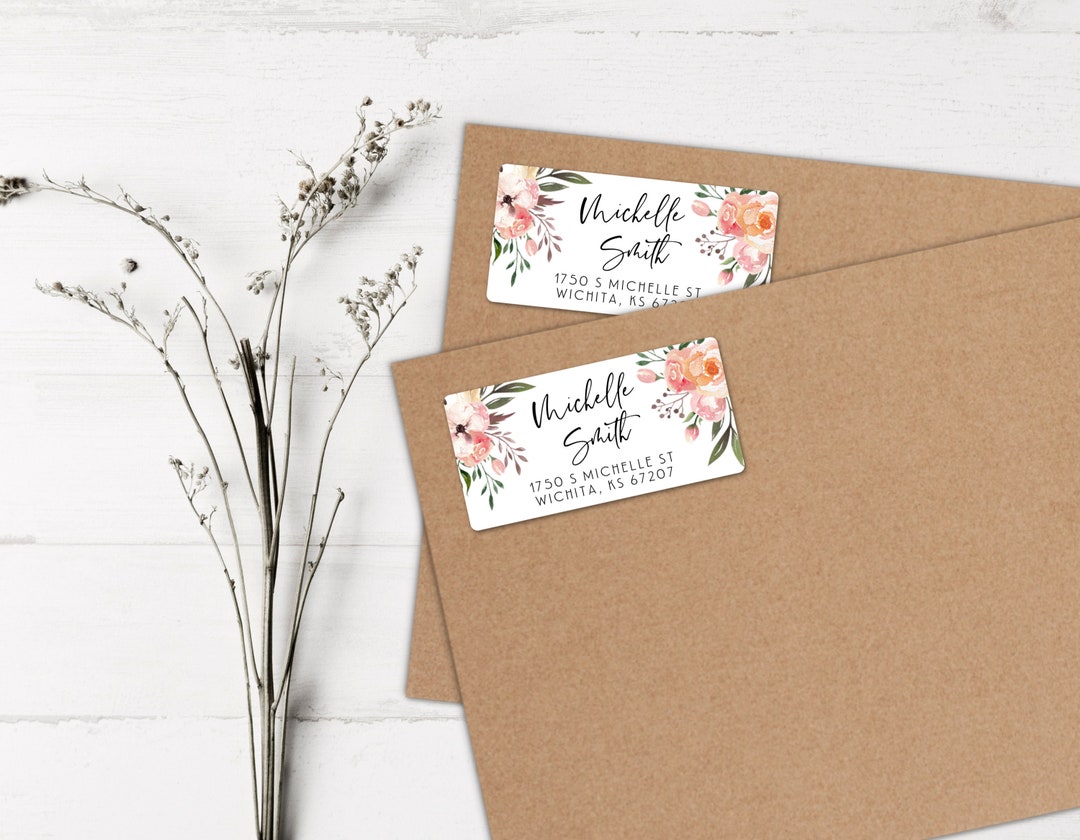 Floral Address Labels, Return Address Labels, Wedding Address Labels ...