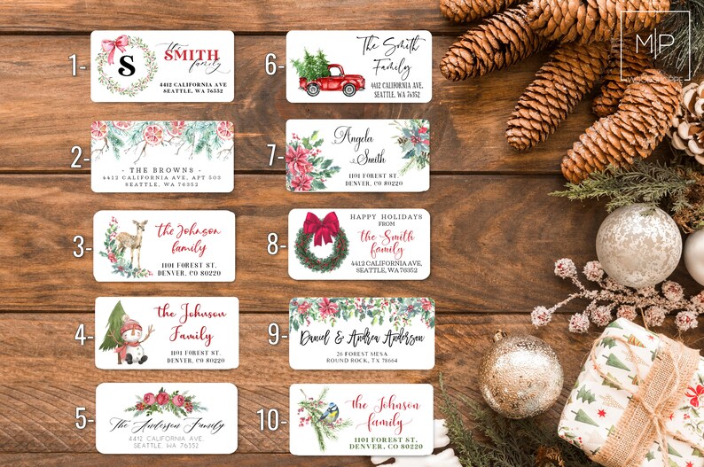 Christmas Truck Address Labels Christmas Address Stickers - Etsy