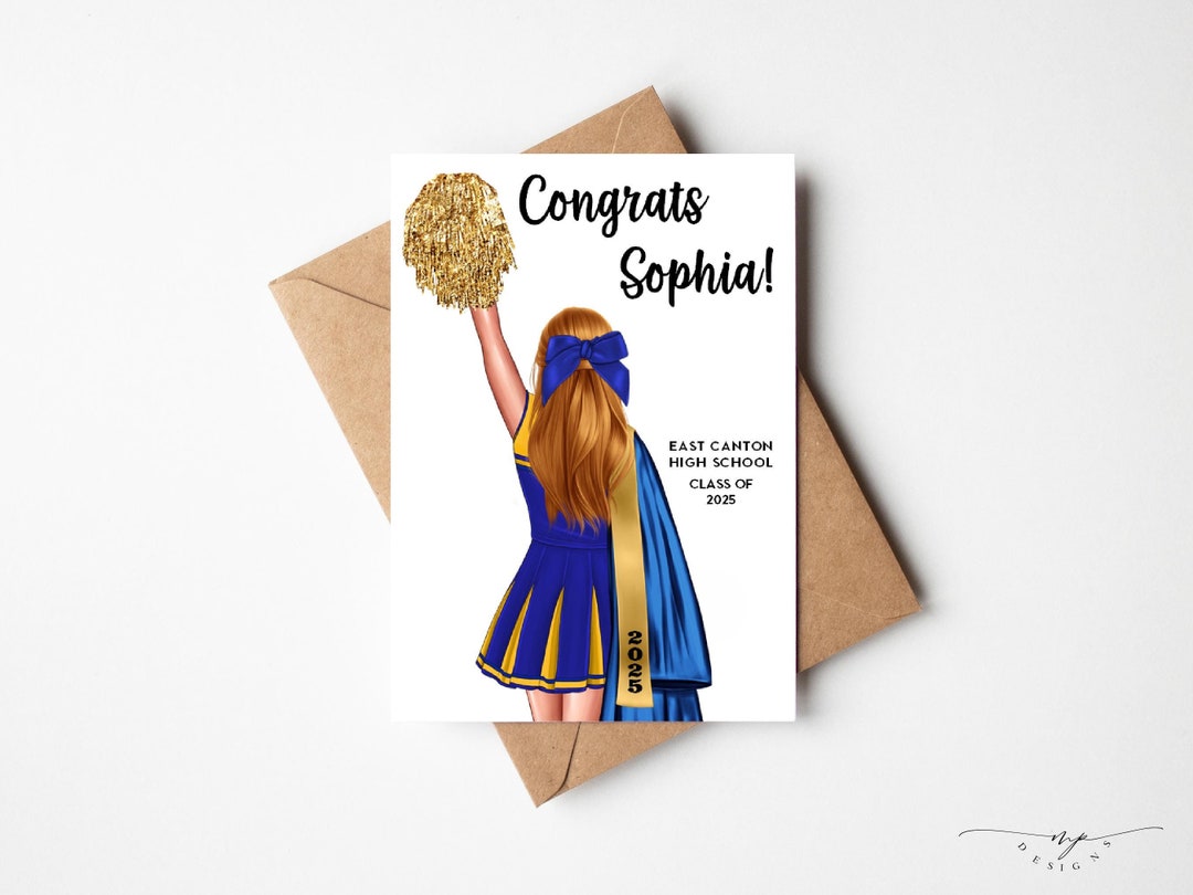 Cheerleader Senior Night Card: Class of 2026, 5x7 Greeting Card - Etsy