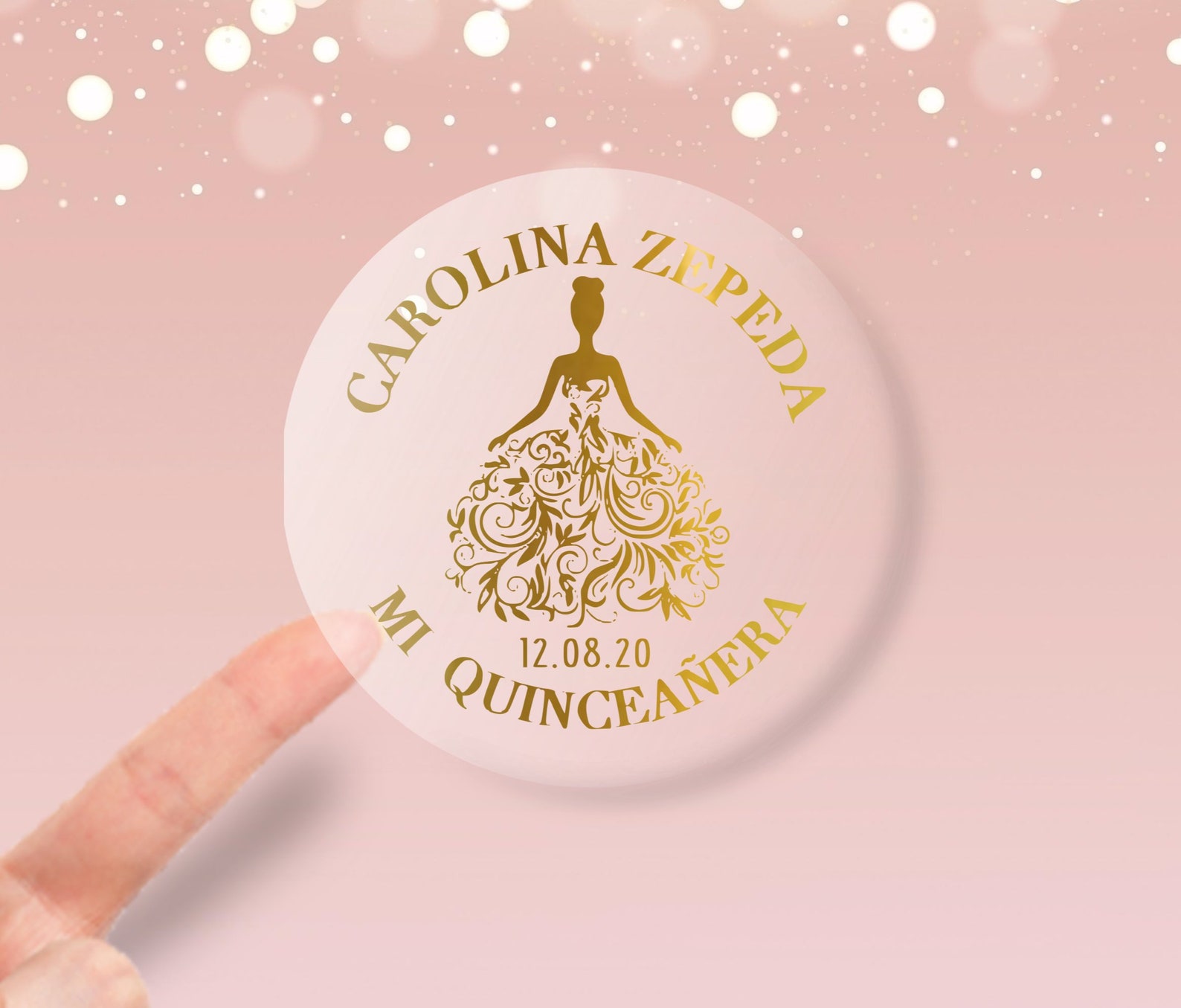 Quinceañera Stickers Quinceañera Gold Foil Stickers | Etsy