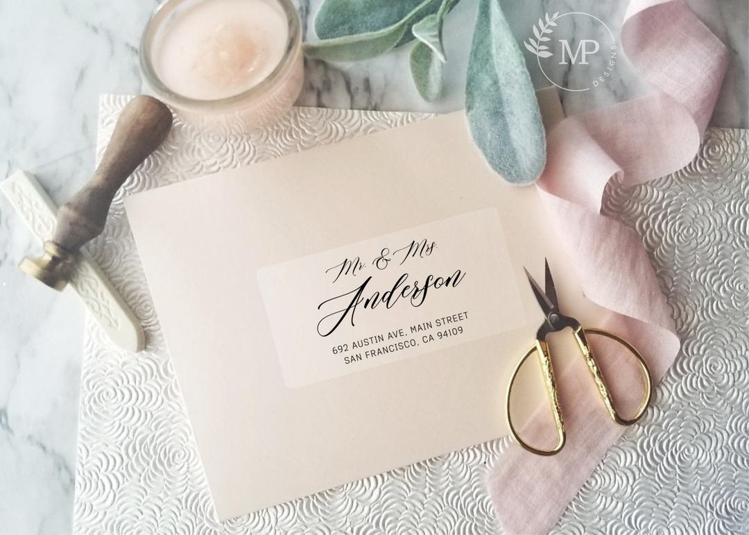 Guests Address Labels, Recipients Address Labels, Mailing Wedding ...