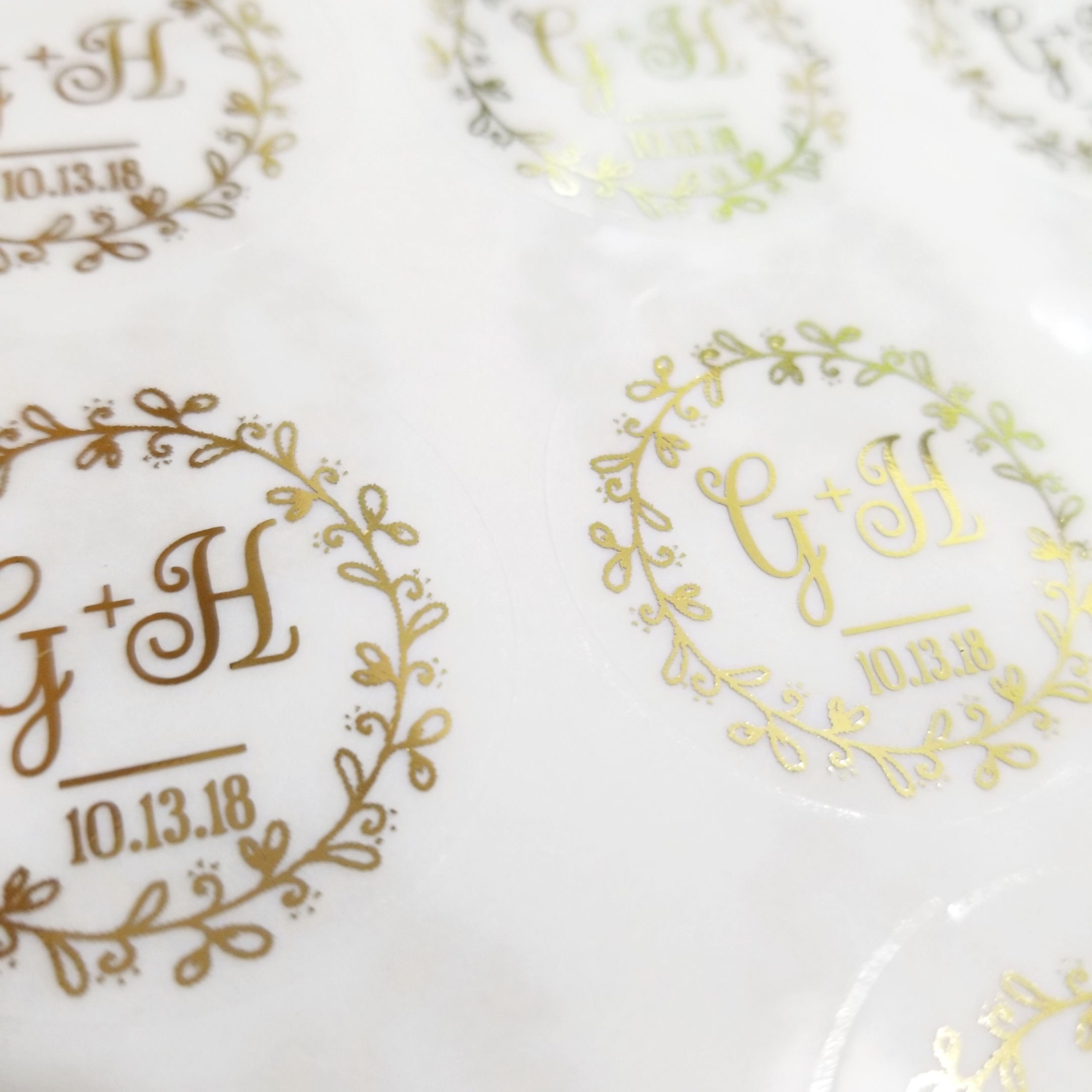 Gold Foil Envelope Seal Gold Foil Sticker for Envelope Gold | Etsy