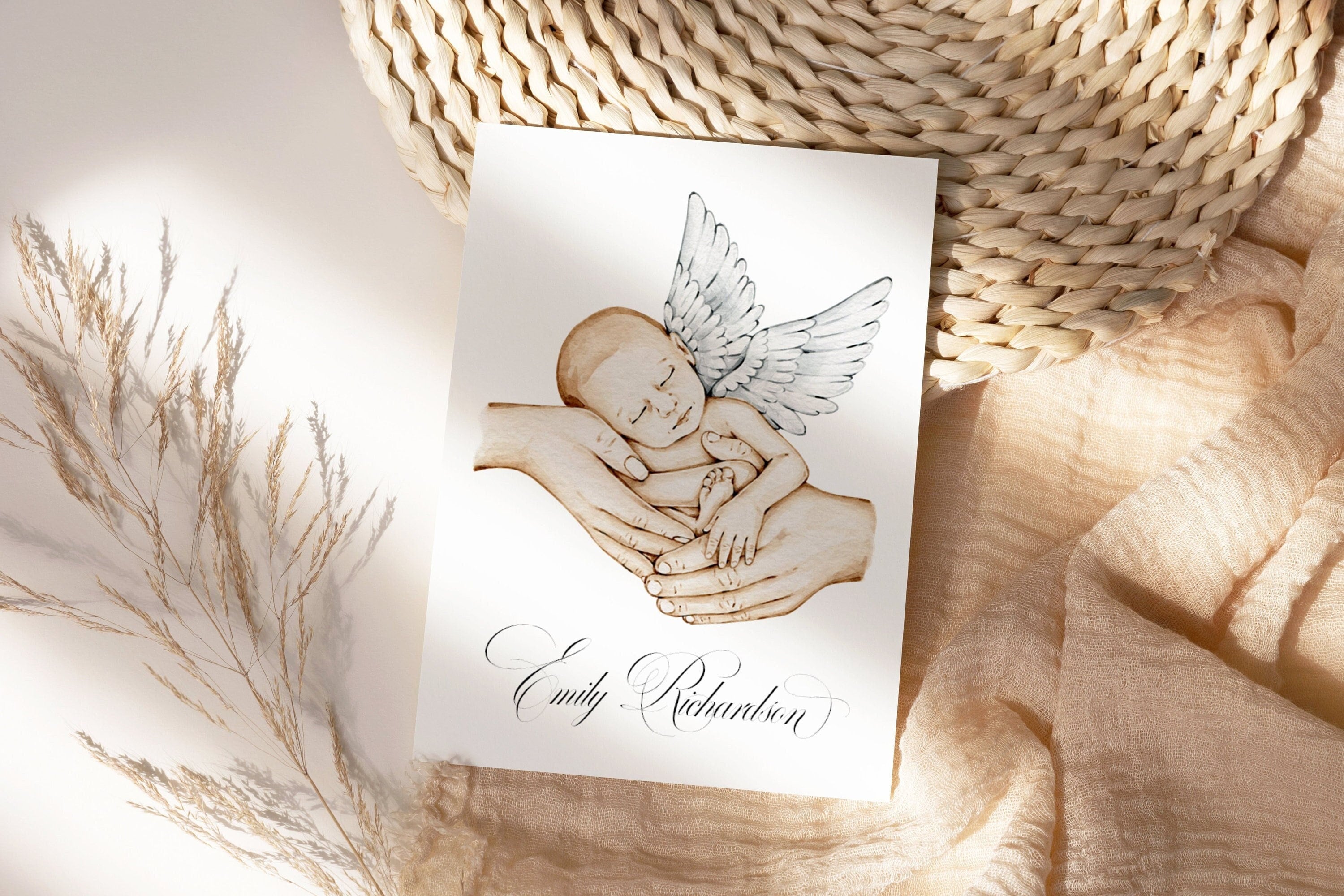 Angel Holding Baby Art