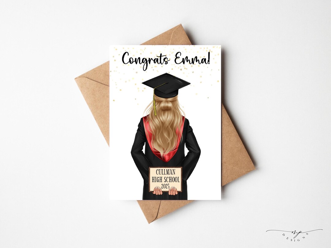Graduation Card for Senior 2025, Personalized Graduation Card for 2025 ...