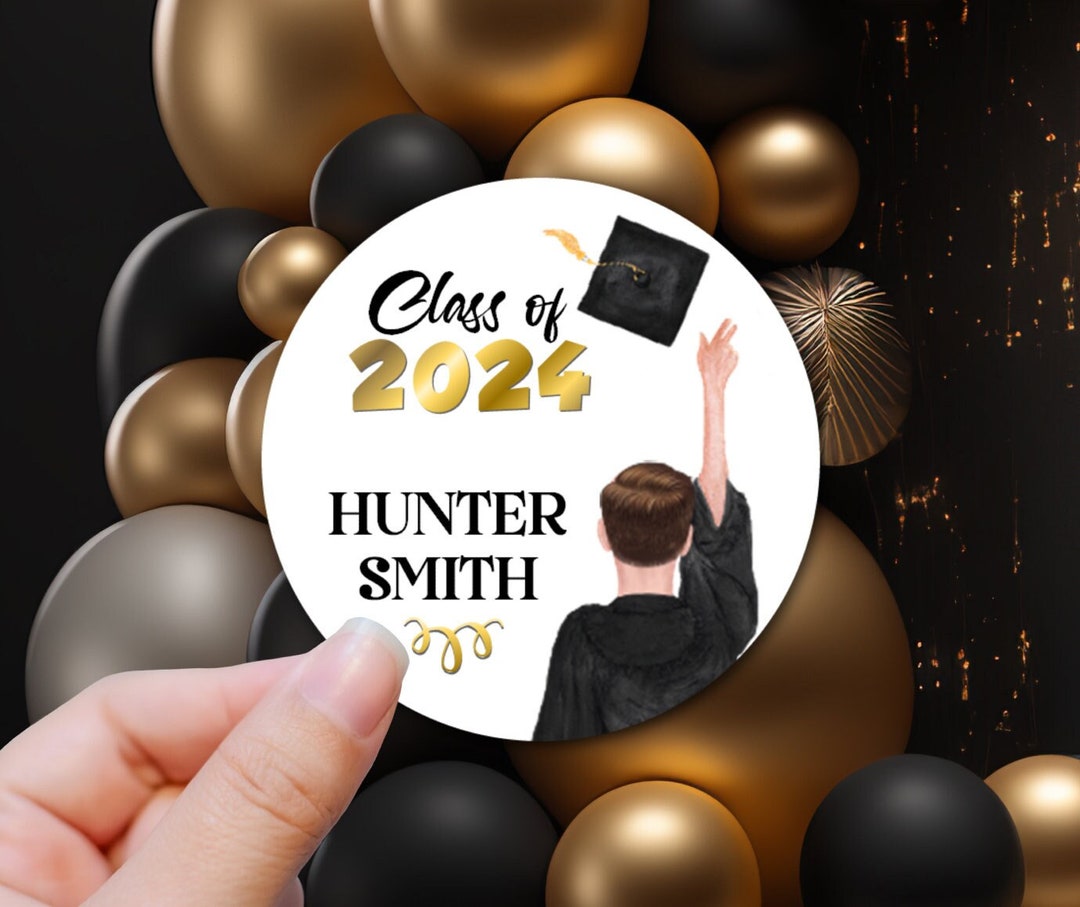 Custom Stickers for 2024 Graduation, Party Favors, Graduation ...