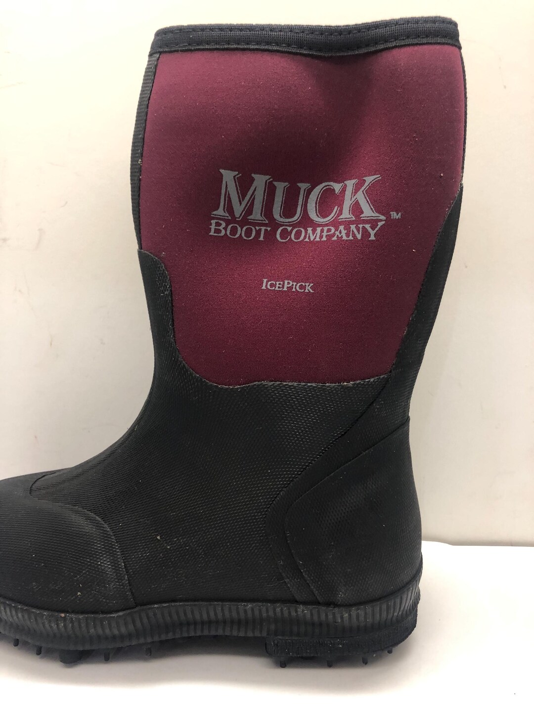Muck Ice Pick Mid Style #ipm-200a Boots Wine/black Women's Size 6.5 ...