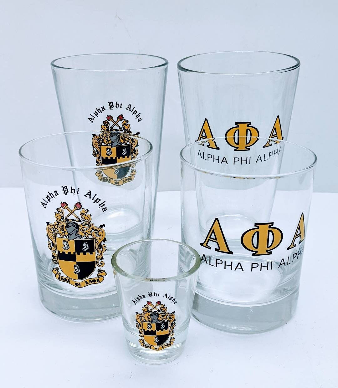 Vtg Alpha Phi Alpha Fraternity/sorority Barware/drinkware, Alpha Phi ...