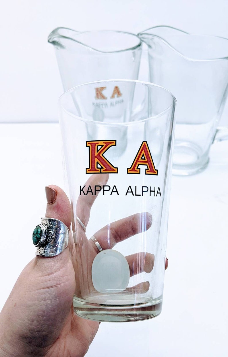 Vtg Kappa Alpha Fraternity/sorority, Kappa Alpha Glass Tumbler/ Beer ...