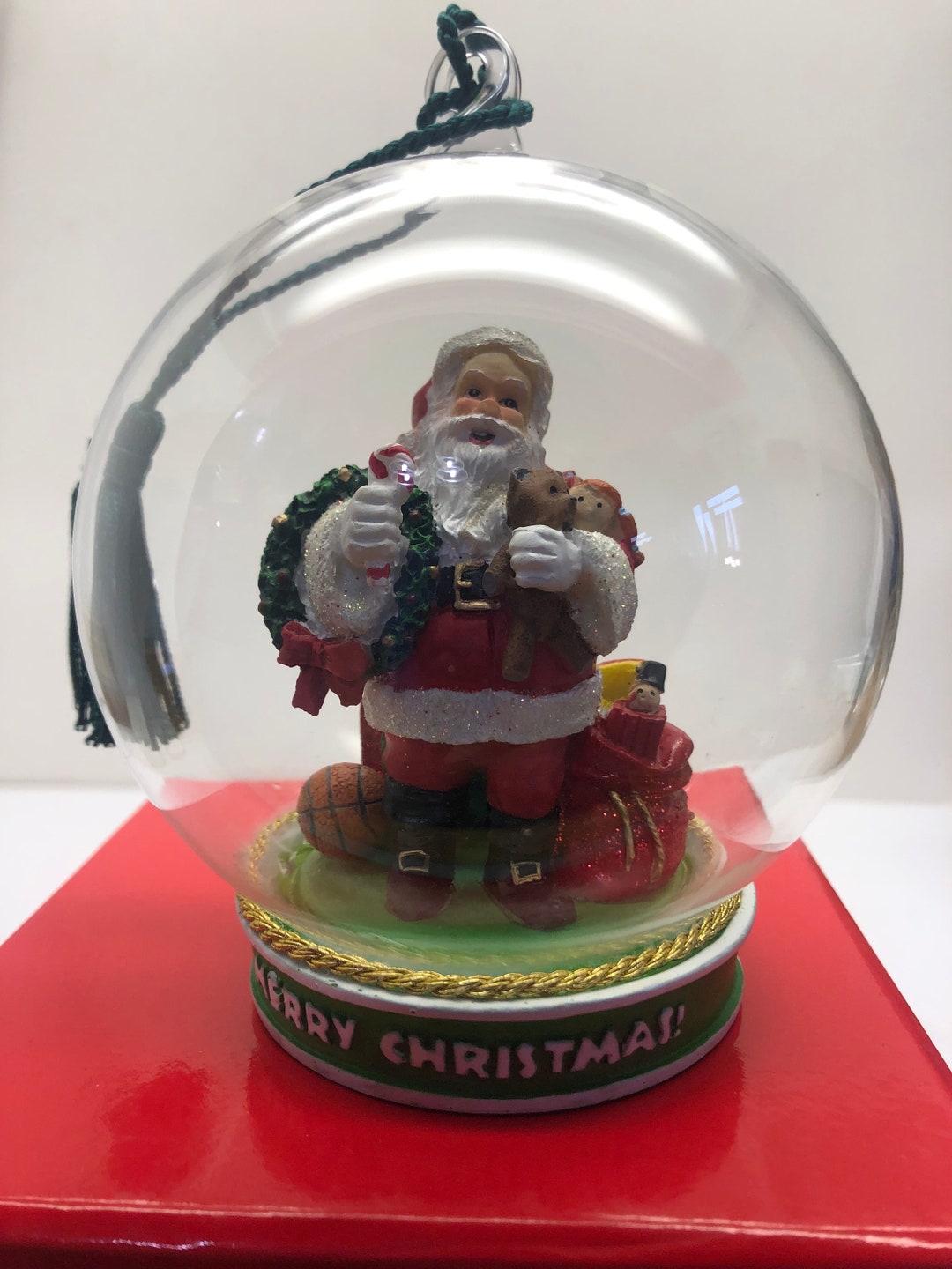 Christmas Memory Globe Santa Claus Ornament by Flavia Milano - Etsy