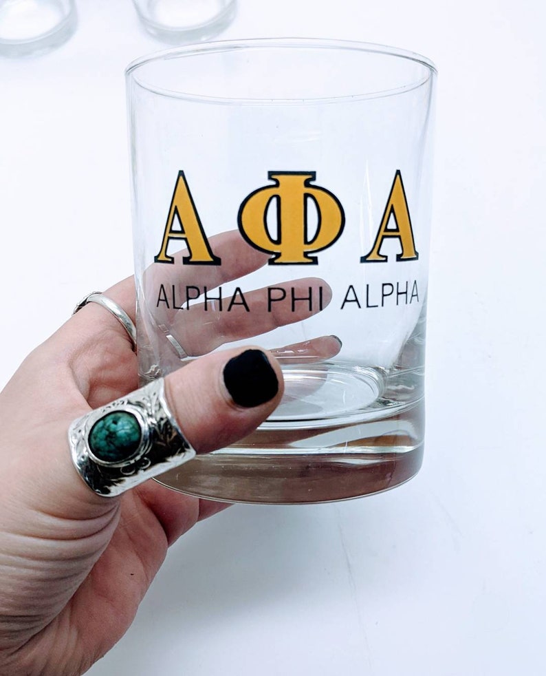 Vtg Alpha Phi Alpha Fraternity/sorority Barware/drinkware, Alpha Phi ...