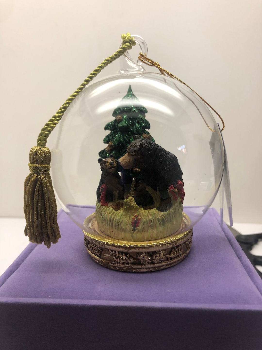 Christmas Bears With Pine Trees Ornament by Flavia Milano - Etsy