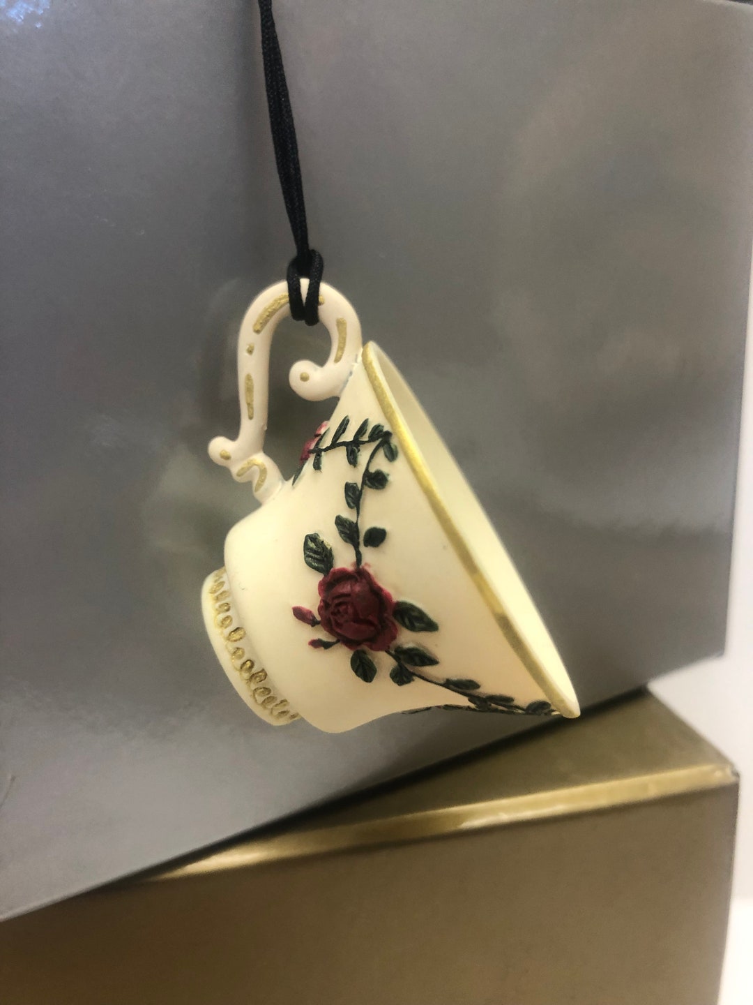 Teacup Christmas Ornament by Willits Designs Vintage 1990’s Tea Party 1 ...