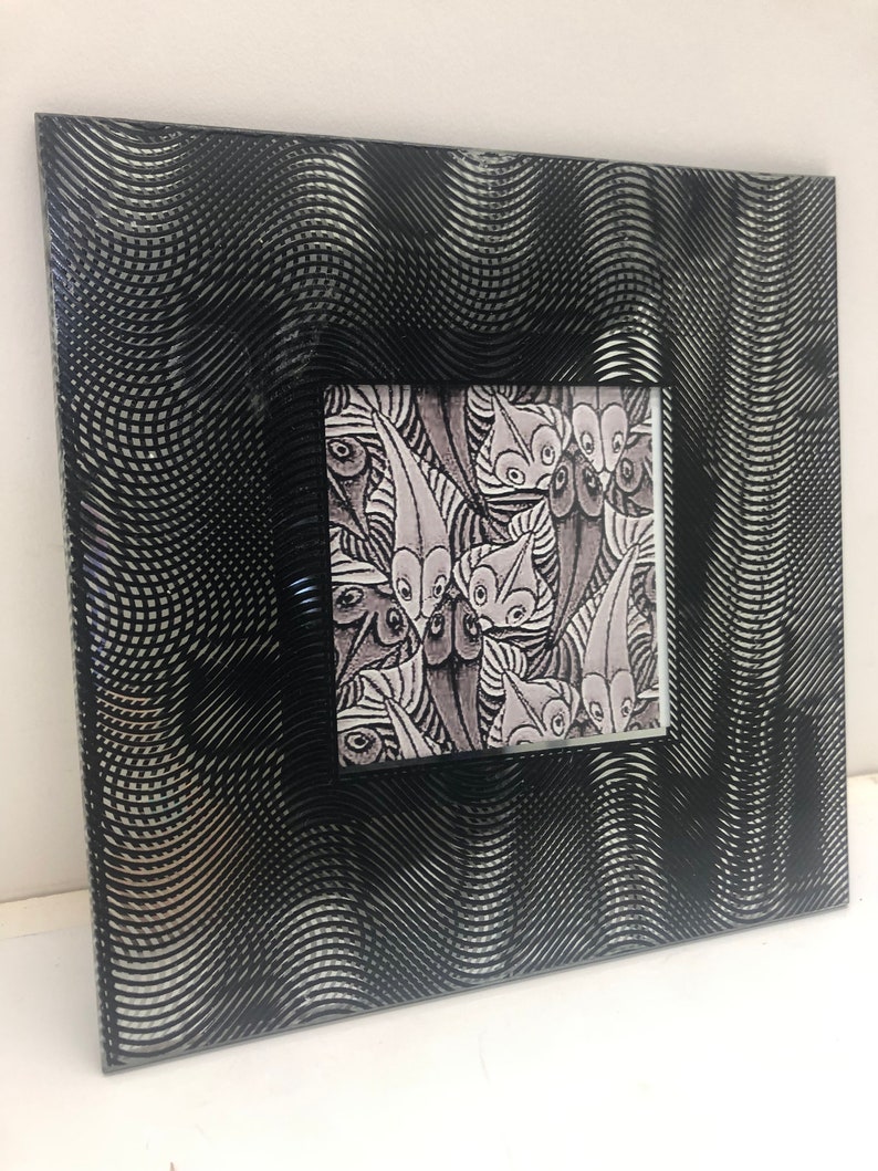 Set of 2 Framed Escher Prints Glass Frames, Easel Back With Hardware to ...