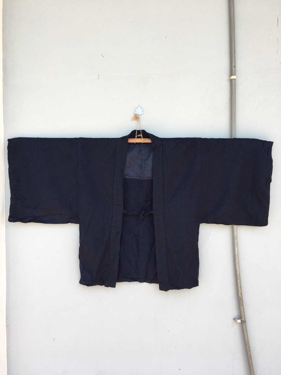 Kimono Hippari Wool Japanese Tradional Cardigan Navy Blue Size M-L - Etsy